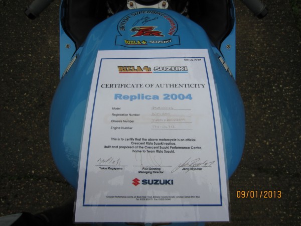 BSB Reynolds Rep: 2004 Suzuki GSXR1000 K4 Rizla - Rare SportBikesForSale
